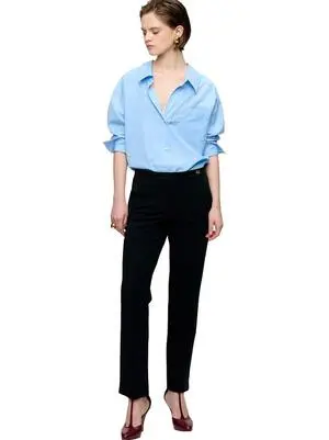 CALLAS MILANO Charlotte Stretch Crepe Trousers - Black