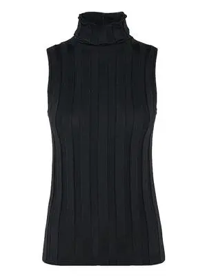 CALLAS MILANO Romy Sleeveless Turtleneck - Black