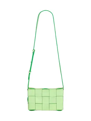 Bottega Veneta Cassette Crossbody Bag - Pistachio  Parakeet  & Silver