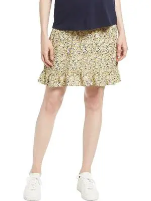 ANGEL MATERNITY Floral Maternity Skirt - Green Flora