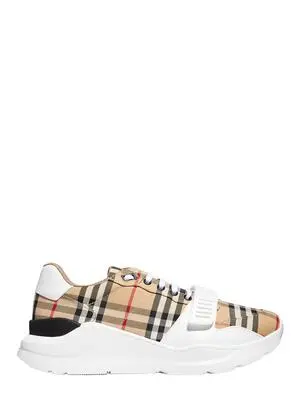 Burberry Vintage Check Canvas Low-Top Sneakers Archive Beige Ip Chk