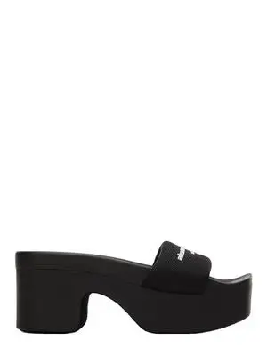 Alexander Wang 85mm Platform Slide - Black