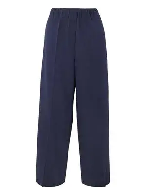 TOTEME Woven Wide-leg Pants - Navy