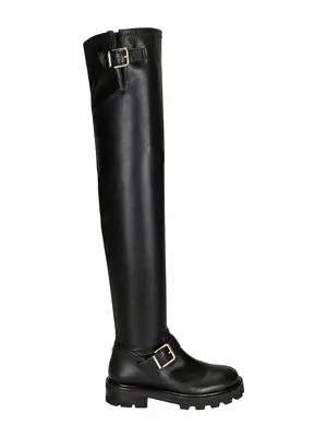 JIMMY CHOO Biker Ii Over The Knee Boot - Black