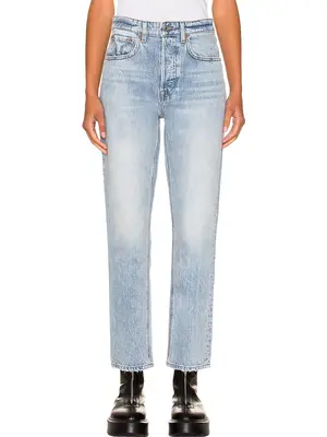 GRLFRND Karolina High-rise Straight Crop Jeans - Phoenix