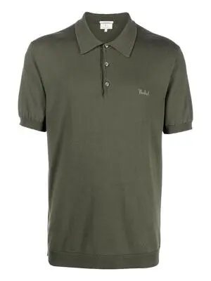 Woolrich Logo-embroidered Knitted Polo Shirt - Green