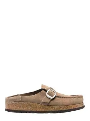 BIRKENSTOCK Birkenstock Buckle-Fastened Suede Mules Neutrals