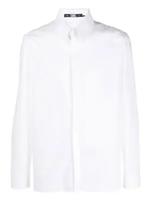 Karl Lagerfeld Button-up Poplin Shirt - White