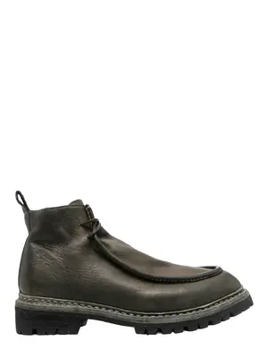 Guidi Lace-up Leather Boots - Green