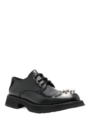 Alexander McQueen Spike-studded Derby Shoes - Black