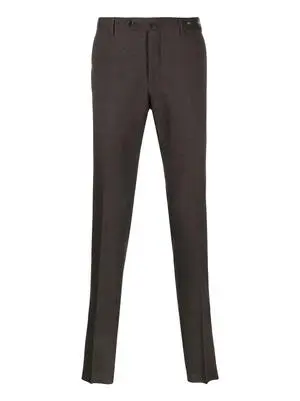 PT TORINO Tailored-cut Tapered Trousers - Brown