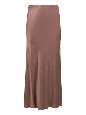 Voz Bias-cut Satin Midi Skirt - Purple