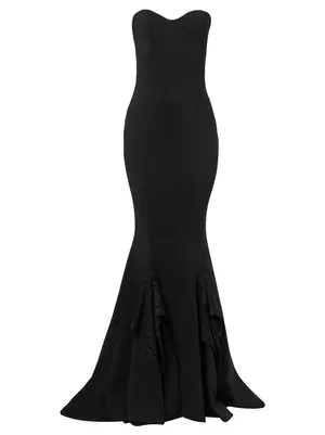 Zuhair Murad Cady Fishtail Maxi Dress - Black