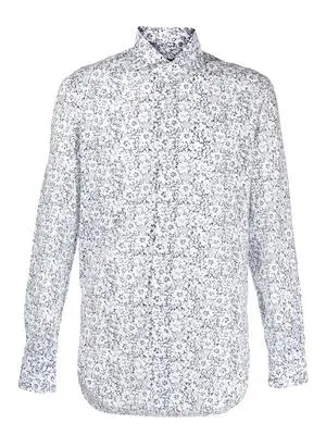 BARBA NAPOLI Floral-print Long-sleeve Shirt
