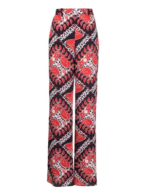 Valentino Garavani Archive Manifesto Straight-leg Trousers - Red