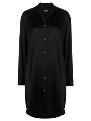 DIESEL Logo Shirt Dress - Black