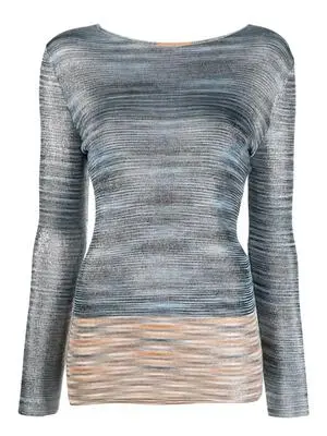 Missoni Long-sleeve Knitted Top - Blue