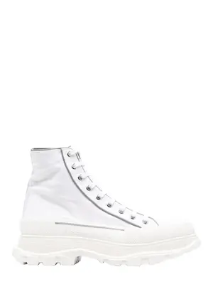 Alexander McQueen Round-toe Sneakers - White