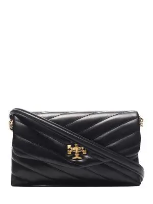 Tory Burch Kira Chevron Chain Wallet - Black
