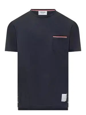 Thom Browne Rwb-stripe Pocket T-shirt - Blue
