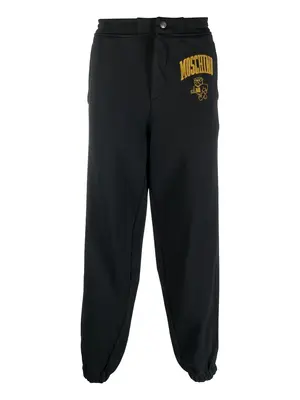 Moschino Logo-print Cotton Sweatpants - Black