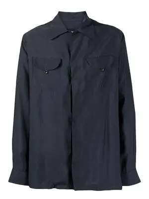 Giorgio Armani Long-sleeve Button-up Shirt - Blue