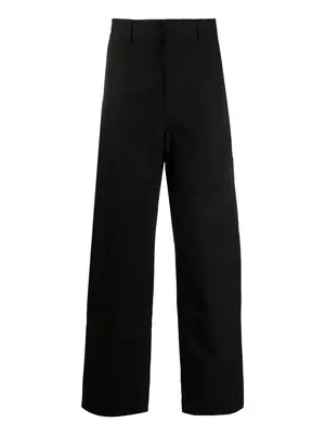 Off-White Diag Stripe Straight-leg Trousers - Black