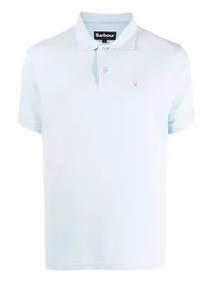 Barbour Embroidered-logo Short-sleeved Polo Shirt - Blue