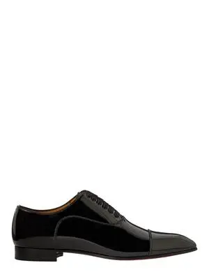 CHRISTIAN LOUBOUTIN Greggo Patent-leather Oxford Shoes - Black