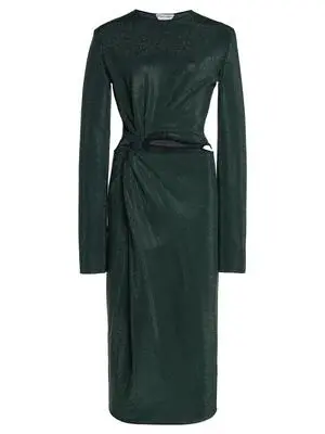 Bottega Veneta Hotfix Cutout Midi Dress - Green