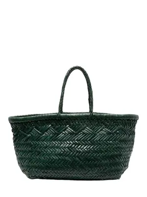 Dragon Diffusion DRAGON DIFFUSION Woven Leather Tote Bag Green