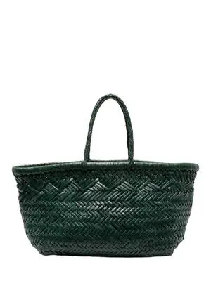 Dragon Diffusion DRAGON DIFFUSION Woven Leather Tote Bag Green