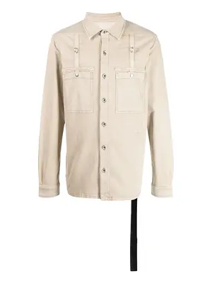 Rick Owens Long-sleeve Shirt Jacket - Brown
