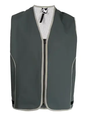 GR10K Sleeveless Zip-up Gilet - Green