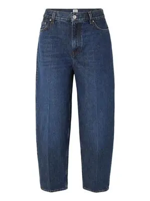 TOTÊME High-rise Tapered Organic Jeans - Blue