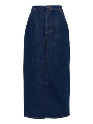 Magda Butrym Denim Midi Skirt - Blue