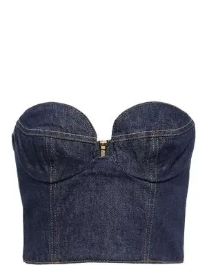 Magda Butrym Denim Bustier - Blue