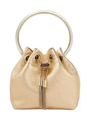 JIMMY CHOO BON BON Micro Leather Bucket Bag