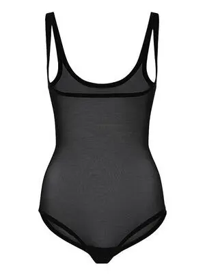 Wolford Formfitting Sheer Tulle Bodysuit - Black