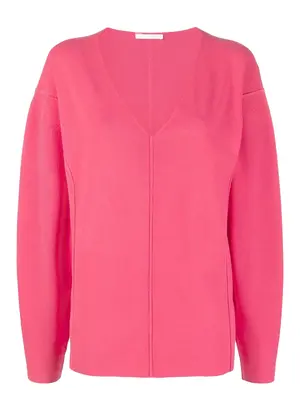 Helmut Lang V-neck Puff-sleeve Jumper - Pink