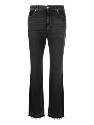 Alexander McQueen High-waist Bootcut Jeans - Black