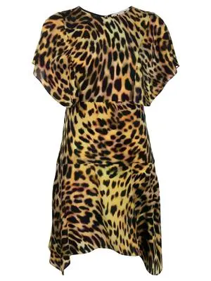 Stella McCartney Leopard-print Silk Dress - Brown
