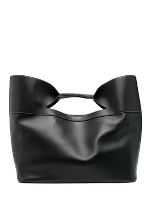 Alexander McQueen The Bow Leather Tote - Black
