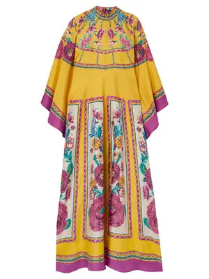 La DoubleJ Magnifico Printed Maxi Dress - Yellow