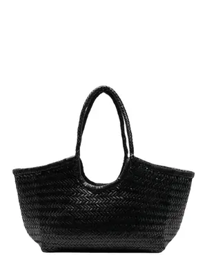 Dragon Diffusion Big Nantucket Interwoven Leather Tote Bag Black