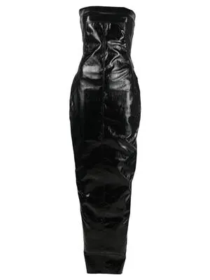 Rick Owens Bustier Strapless Gown - Black