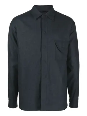 Giorgio Armani Wool Shirt Jacket - Blue