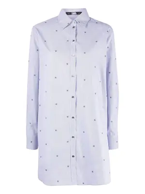 KARL LAGERFELD Karl Lagerfeld Monogram Stripe Tunic Shirt