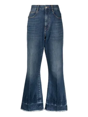 Stella McCartney The '90s Cropped Flared Jeans - Blue