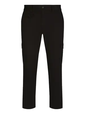 Dolce & Gabbana Logo Tag Cargo Trousers - Black